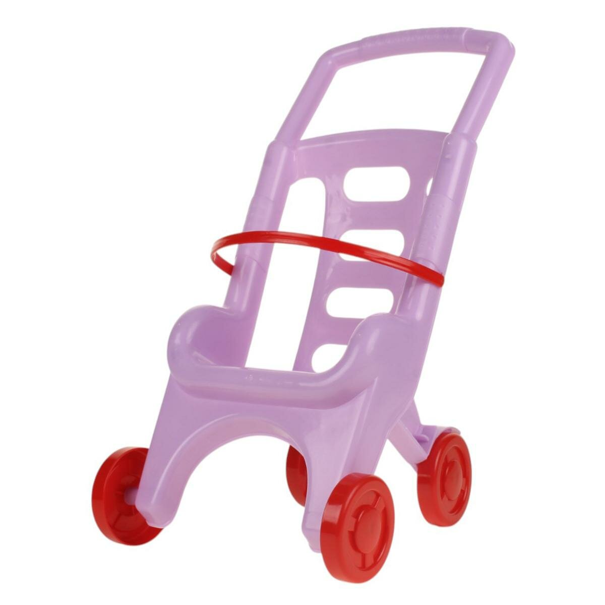 Коляска пластиковая для кукол, фиолетовая, 32x28x48 см, легкая и прочная