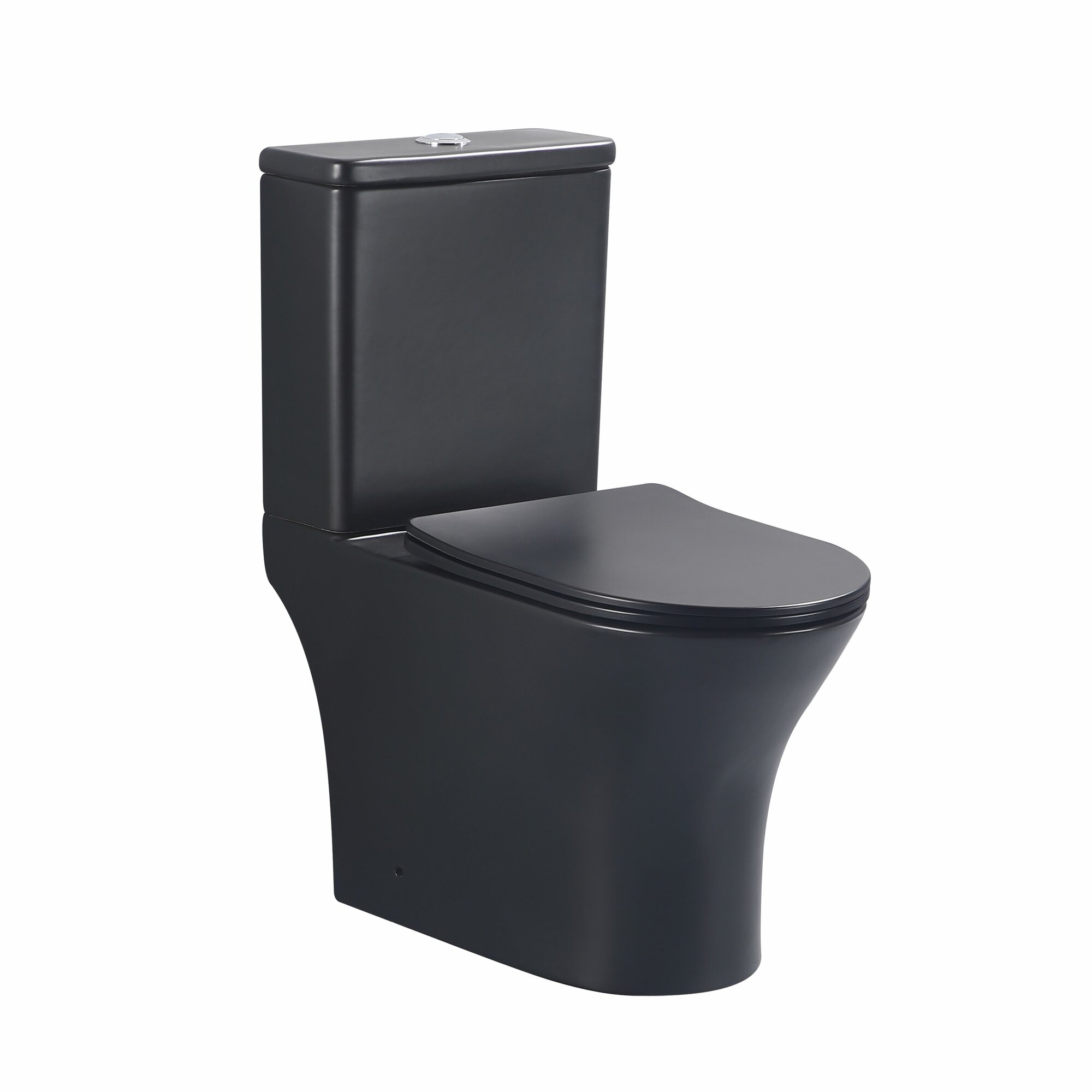 Унитаз напольный с бачком Joki Astra T JK2061065MB с безободковой чашей, смыв торнадо, с сиденьем микролифт, цвет черный