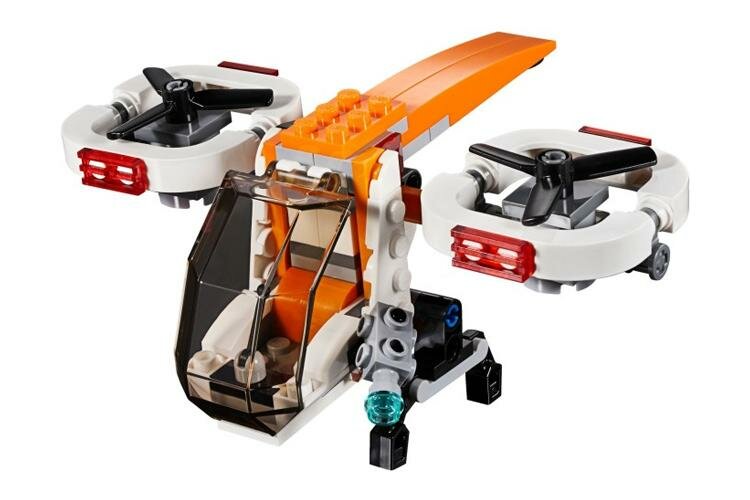 Конструктор унисекс LEGO Creator 31071, 3 в 1 Дрон-разведчик с двойными роторами, 109 деталей