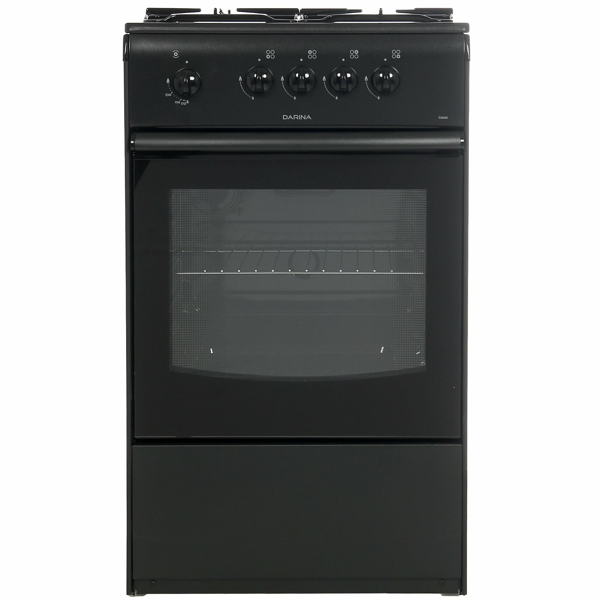 Газовая плита DARINA G 4001, эмалированная сталь, черный, 50 см x 51 см x 85 см
