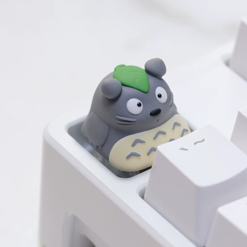 Кейкап Тоторо из смолы Хаяо Миядзаки, 3D-кейкап Тоторо для механической клавиатуры, аниме-кейкап, отдельный элемент