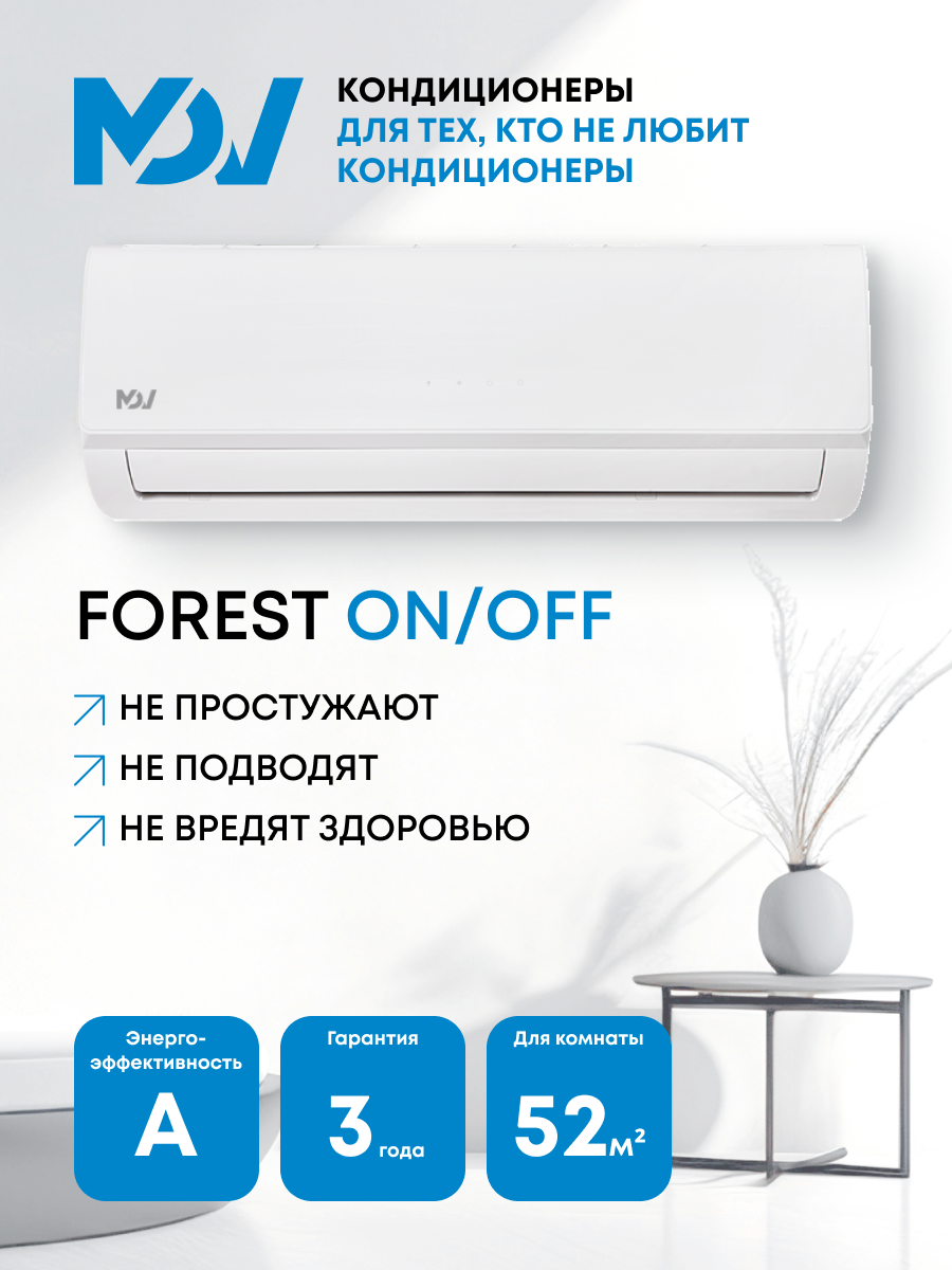 Кондиционер, сплит-система MDV Forest MDSAF-18HRN8/MDOAF-18HN8, 55 м²