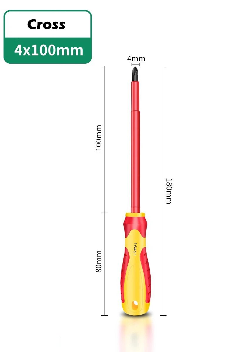 Отвертка крестовая 4x100mm, 180mm