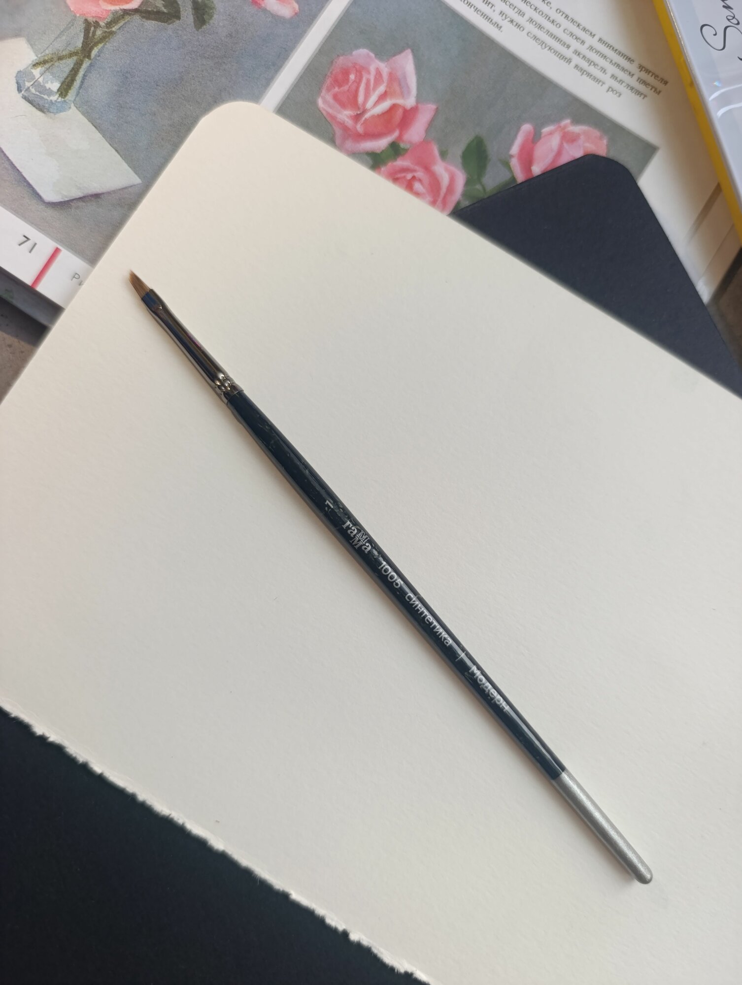 Кисть синтетика "Модерн" скошеная N 1 Гамма