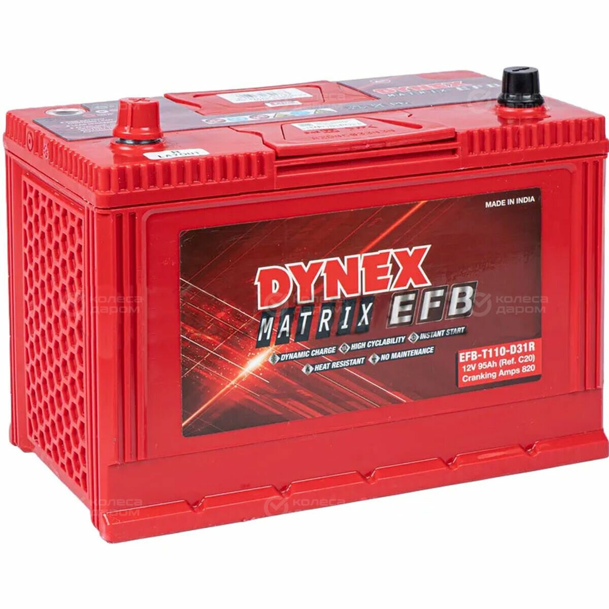 Автомобильный аккумулятор EXIDE Dynex Matrix EFB Start-Stop ASIA 115D31R 95 А. ч п. п. (306x175x225)