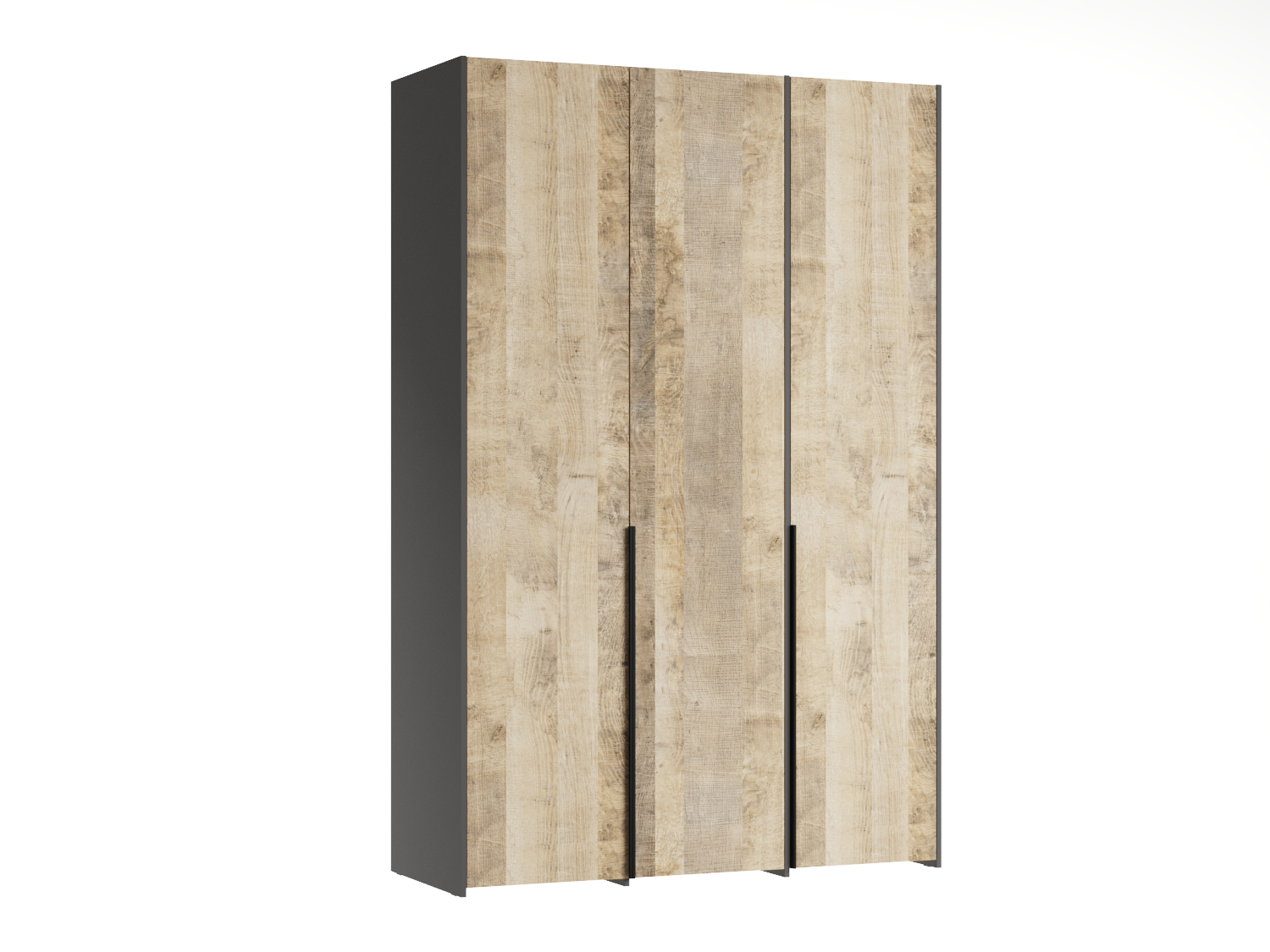 Шкаф 3-х створчатый "Денвер", дуб гранж/серый