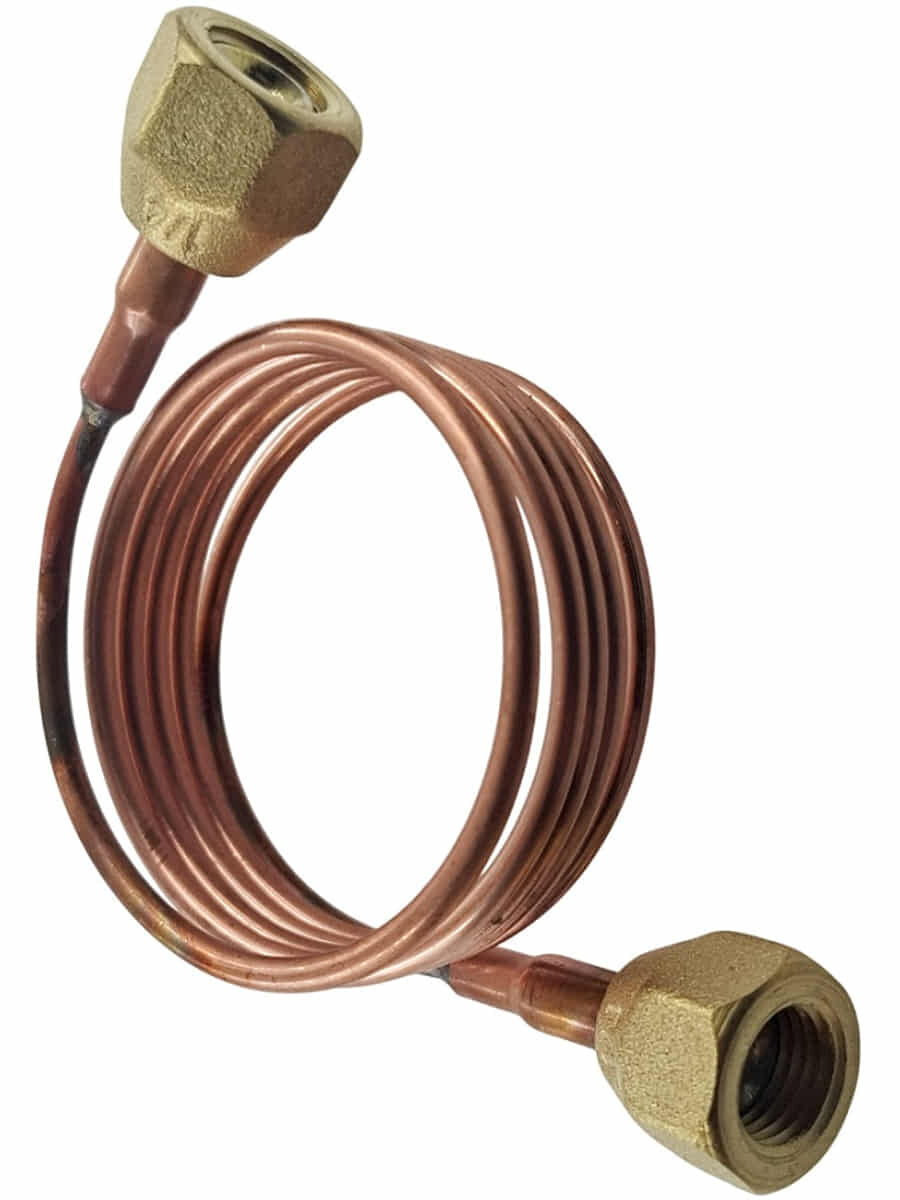 Трубка медная капиллярная CTN-100 с гайками 1/4", длина 100см