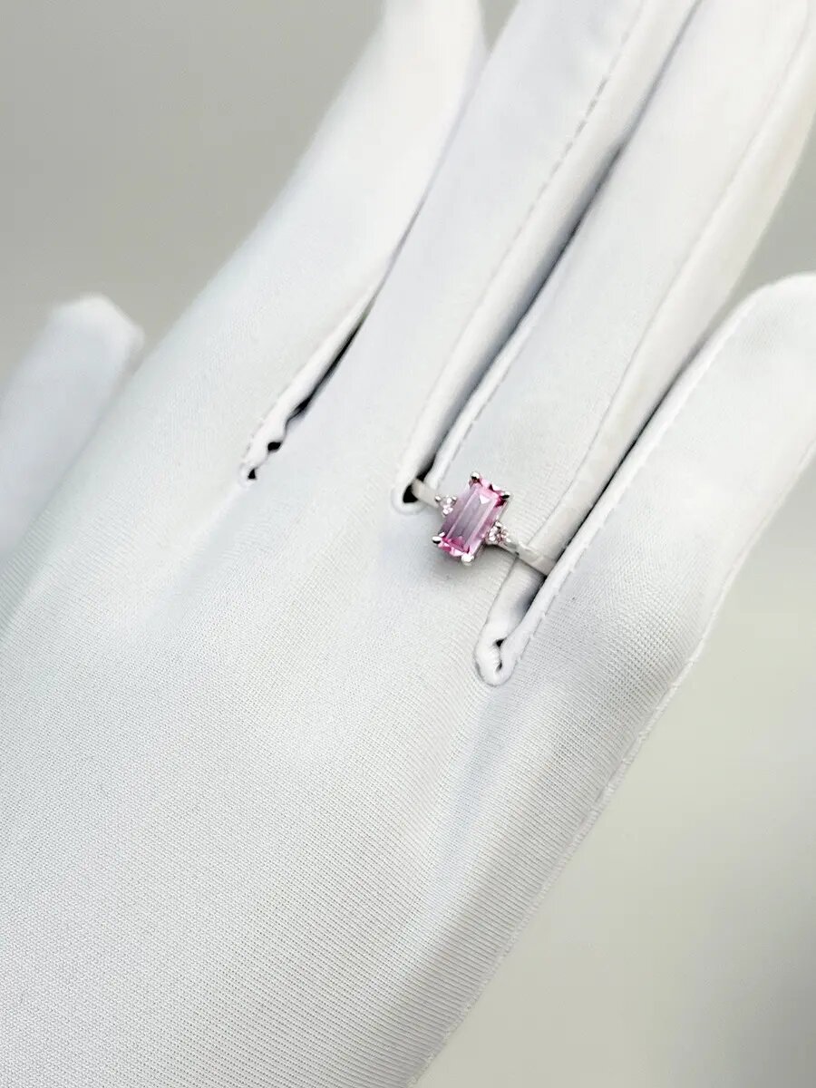 Кольцо, серебро, 925 проба, родирование, сапфир синтетический