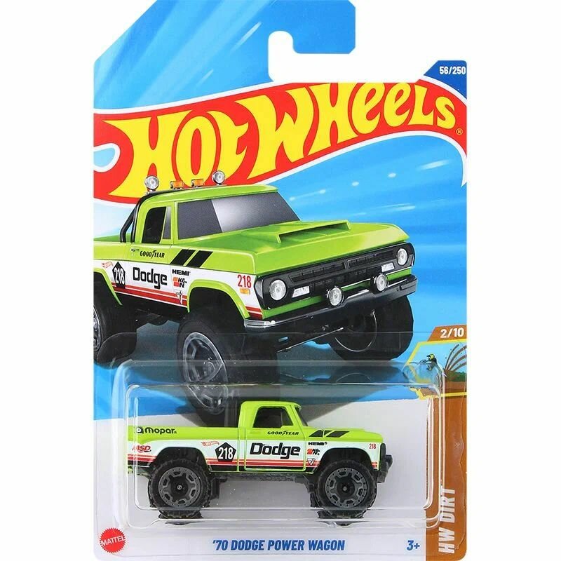 Машинка базовая Hot Wheels 70 Dodge Power Wagon салатовый