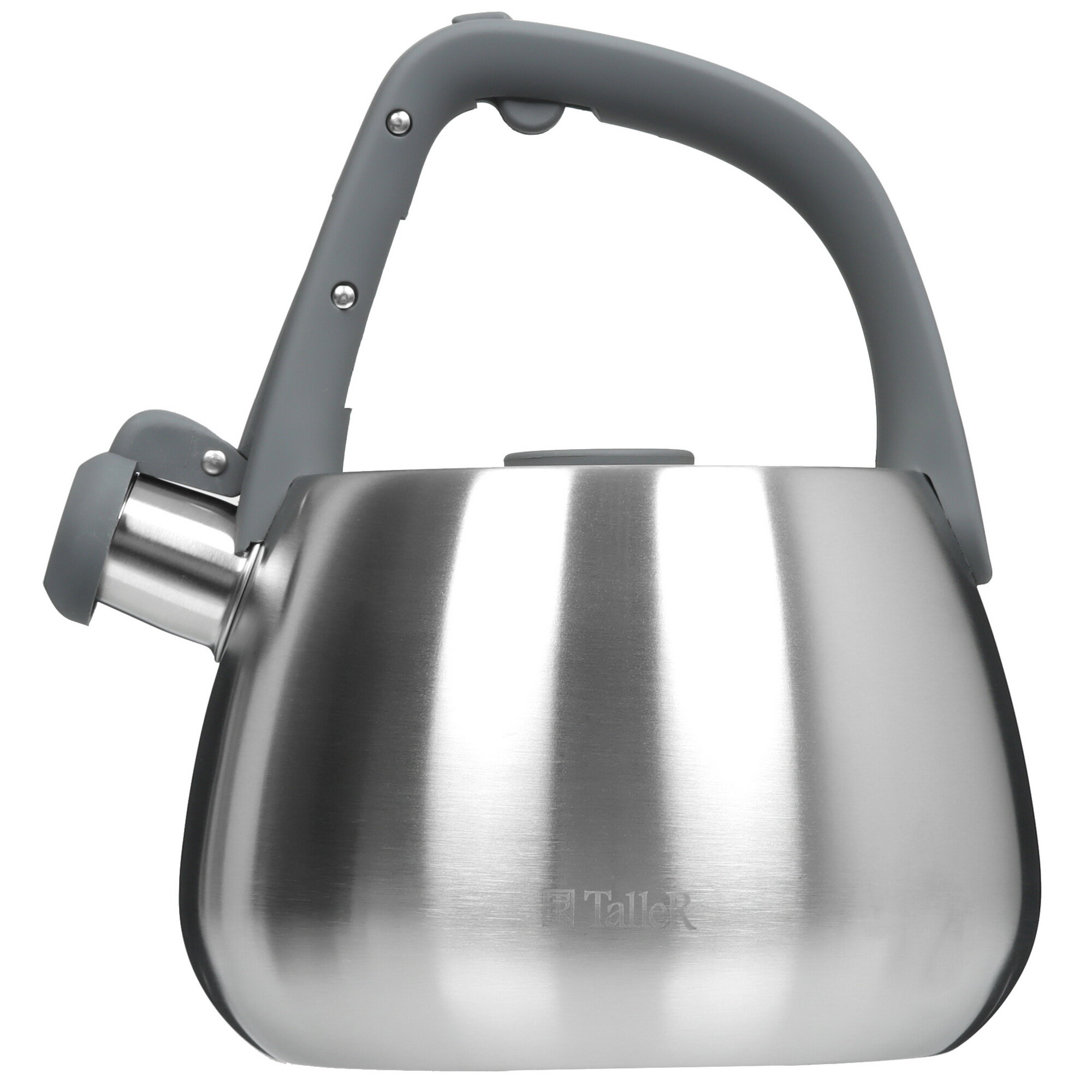 Чайник Taller Reynard, для плиты, нержавеющая сталь, термоизолированная ручка, серебристый