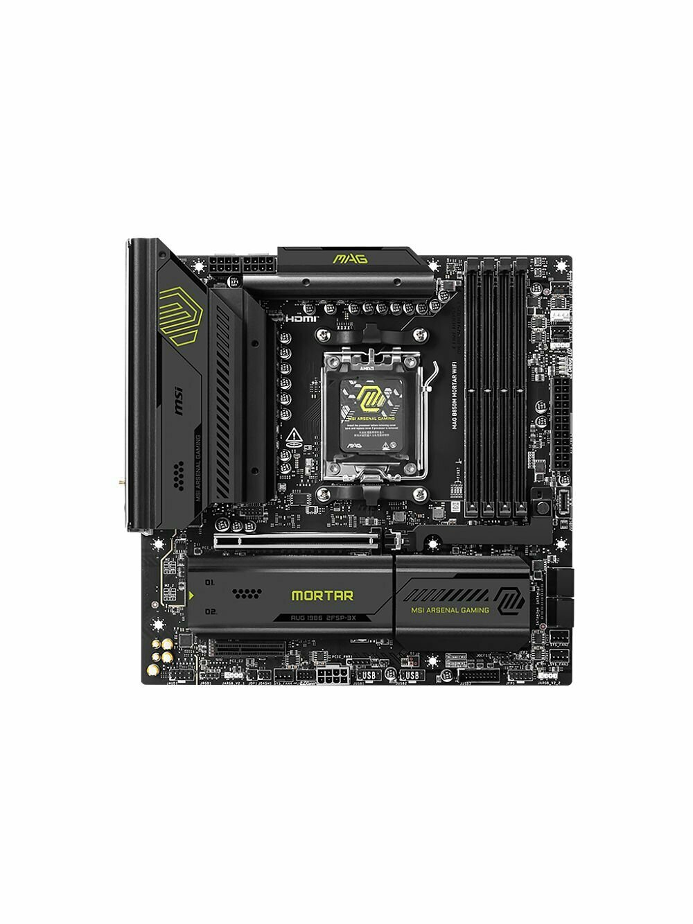 Материнская плата MSI MAG B850M MORTAR WIFI, (AM5, AMD B850, DDR5, 256 ГБ, ATX 24 pin)