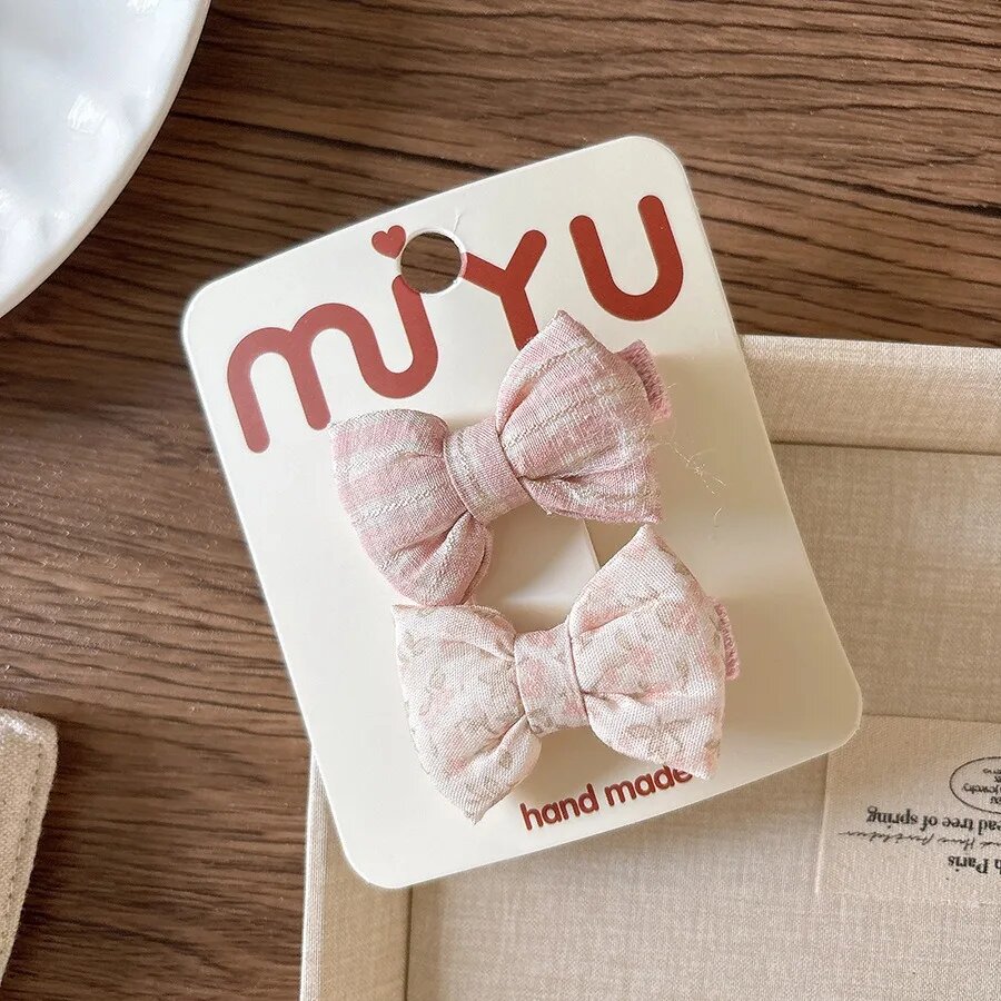 Детские заколки MiYu розовые, пастельные, 3D