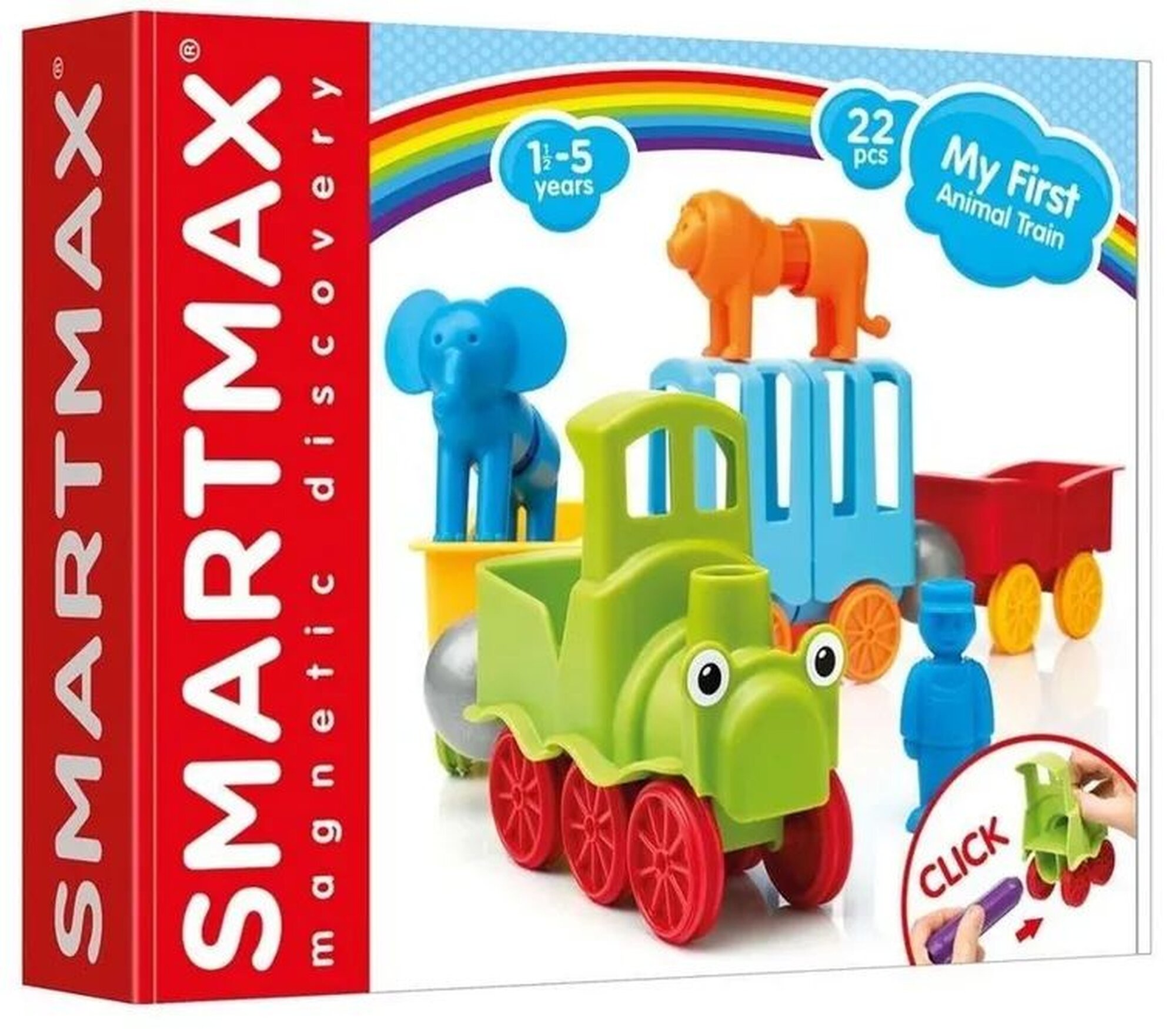 Магнитный конструктор SmartMax "My First Animal Train", 22 детали, от 1 года