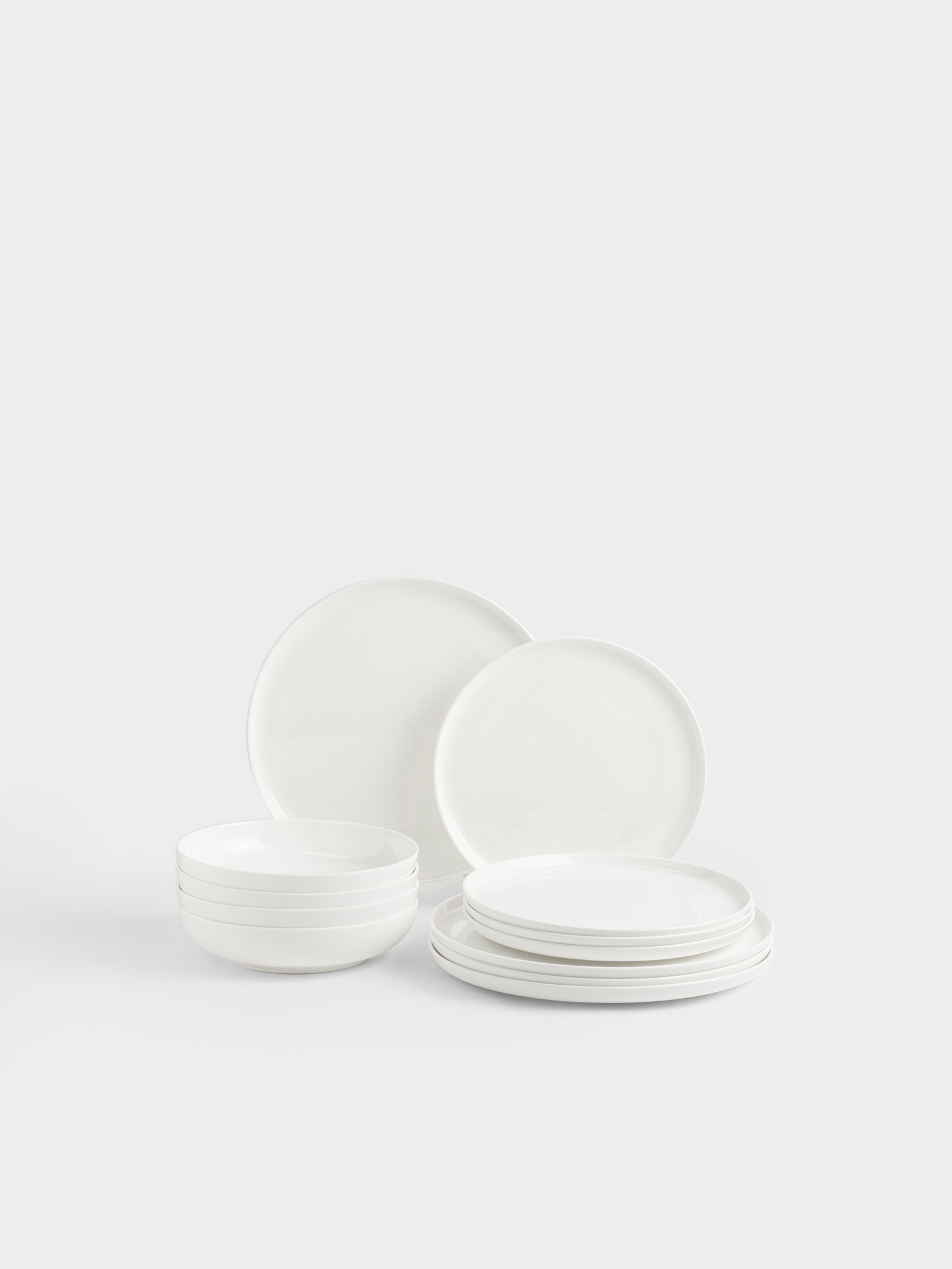 Сервиз обеденный, 4 перс, 12 пр, фарфор F, белый, Ideal white, Kuchenland