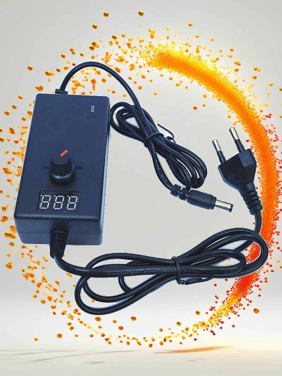 Блок питания с Регулировкой Напряжения 3-24 Вольта 1 Ампер / 3В-24В 1А