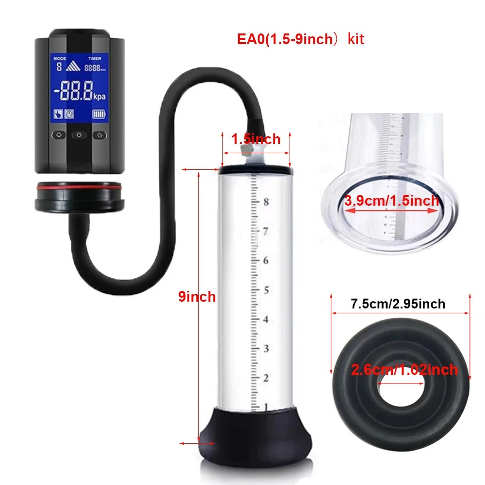 Вакуумный насос для пениса EA0(1.5-9inch)kit
