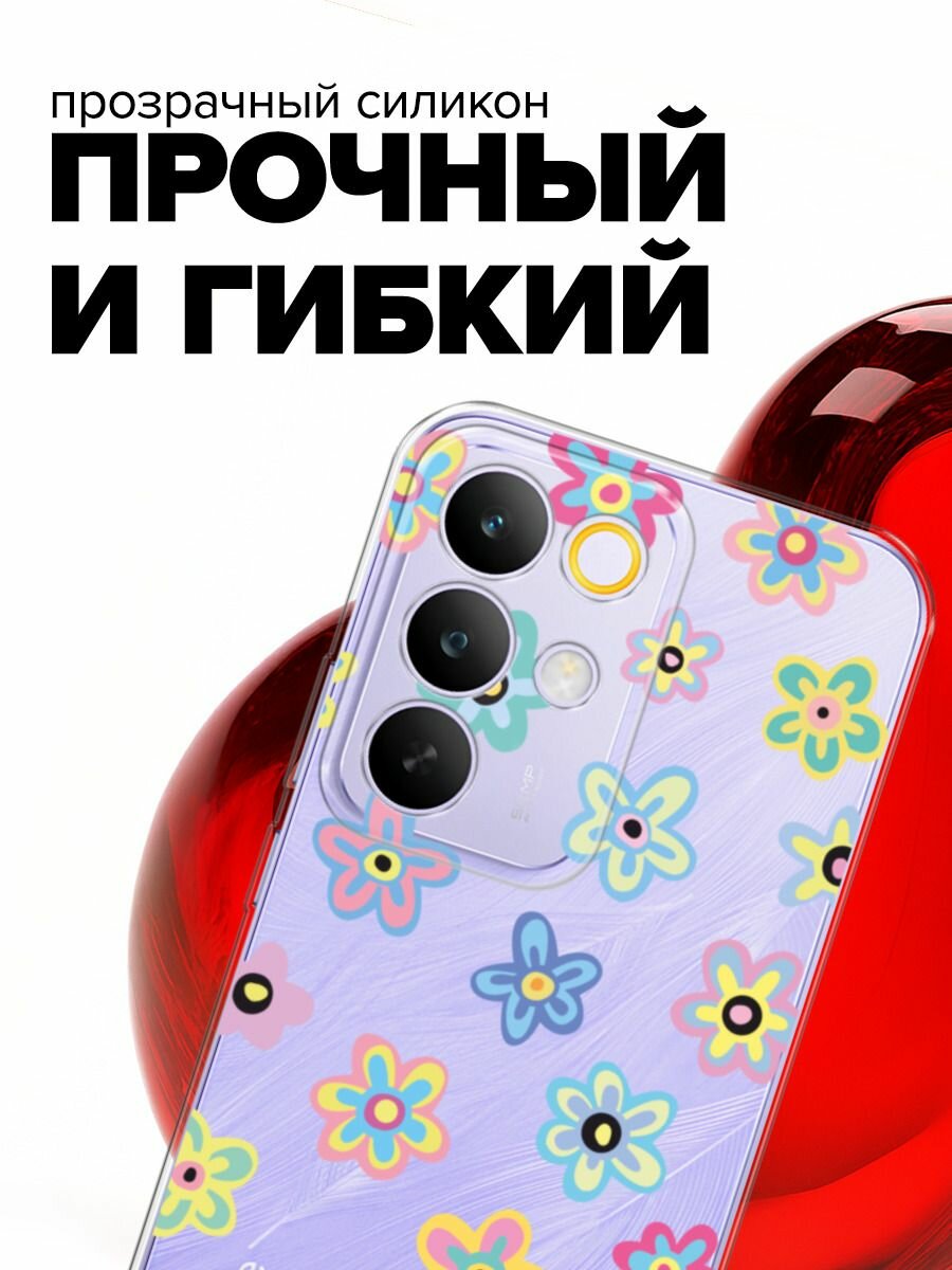 Чехол на Realme C85 Pro / Реалми C85 Про с принтом Летние цветочки — фото 1