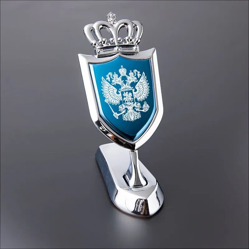 Российские автомобильные наклейки/ двуглавый орел/3D логотип на капоте/ металлический стояк капота