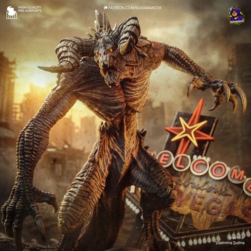 Сборная модель Deathclaw (Fallout), 282мм, 1/12 для покраски