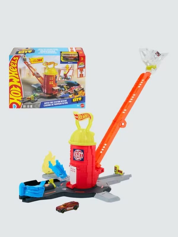 Hot Wheels Игровой набор City Super Fire Station Rescue Playset