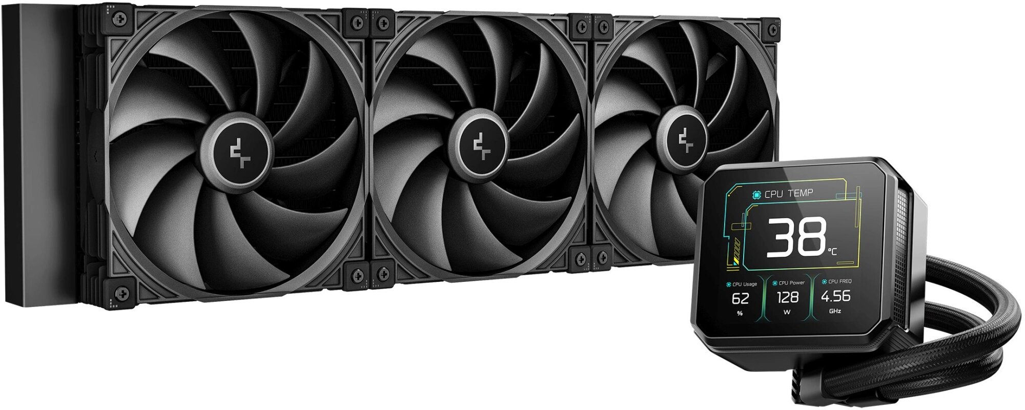 Система водяного охлаждения Deepcool Spartacus 420 ARGB Soc-AM5/AM4/1200/1700/1851 черный 4-pin 32.8