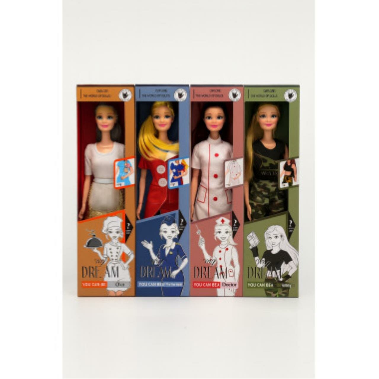 Набор шарнирных кукол Профессия в ассортименте 4 вида 12 штук