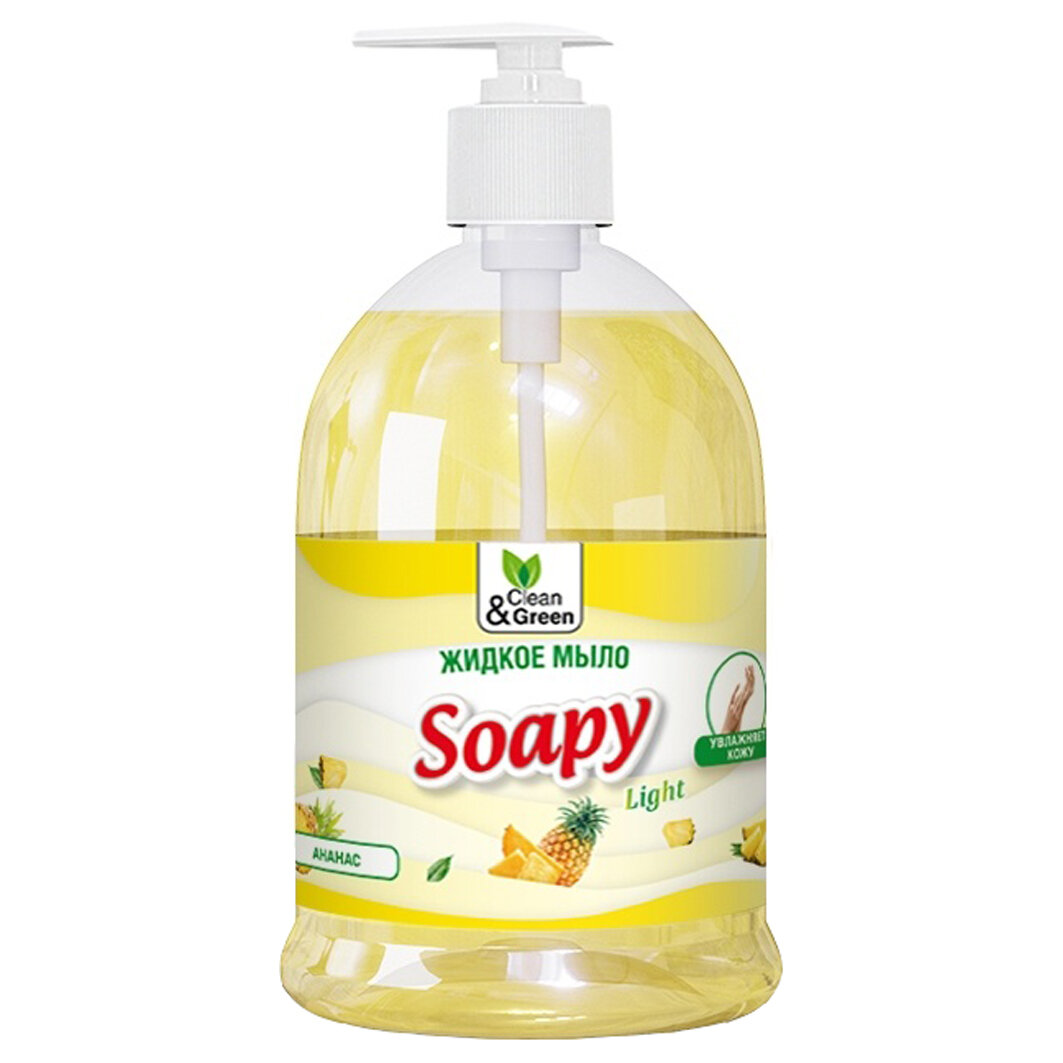 Мыло жидкое для рук Clean&Green Soapy Ананас Эконом 500мл дозатор