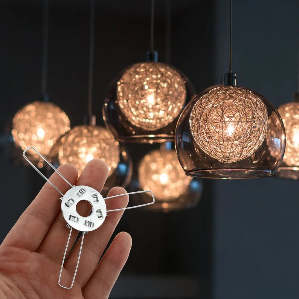 Железные Клипсы Для Люстр, 20 Штук, Серебряные, 3-Х Вилочные, Надежная Фиксация