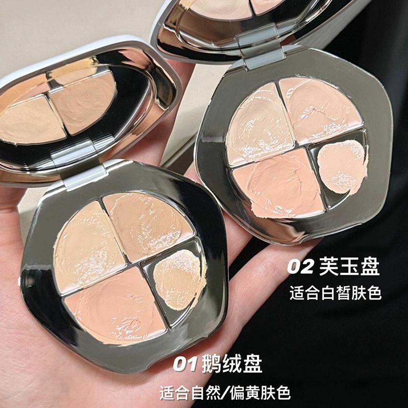 Палетка консилеров Caitang - трехцветная матовая и перламутровая палетка для контуринга лица и маскировки темных кругов под глазами.