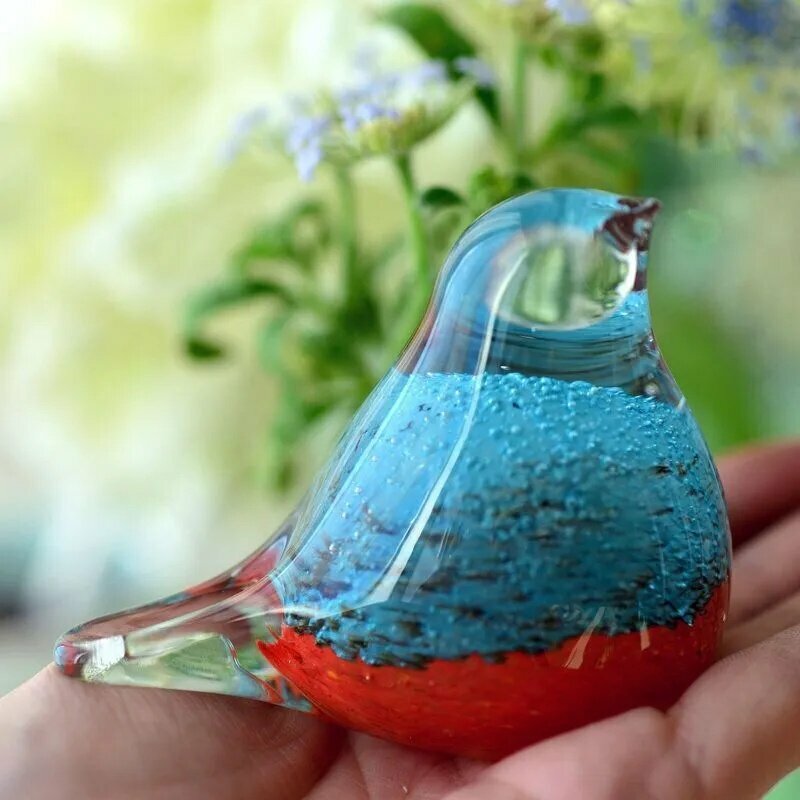 Стеклянная статуэтка "Стеклянная птица" 8.5x5.5x7cm, 350 грамм