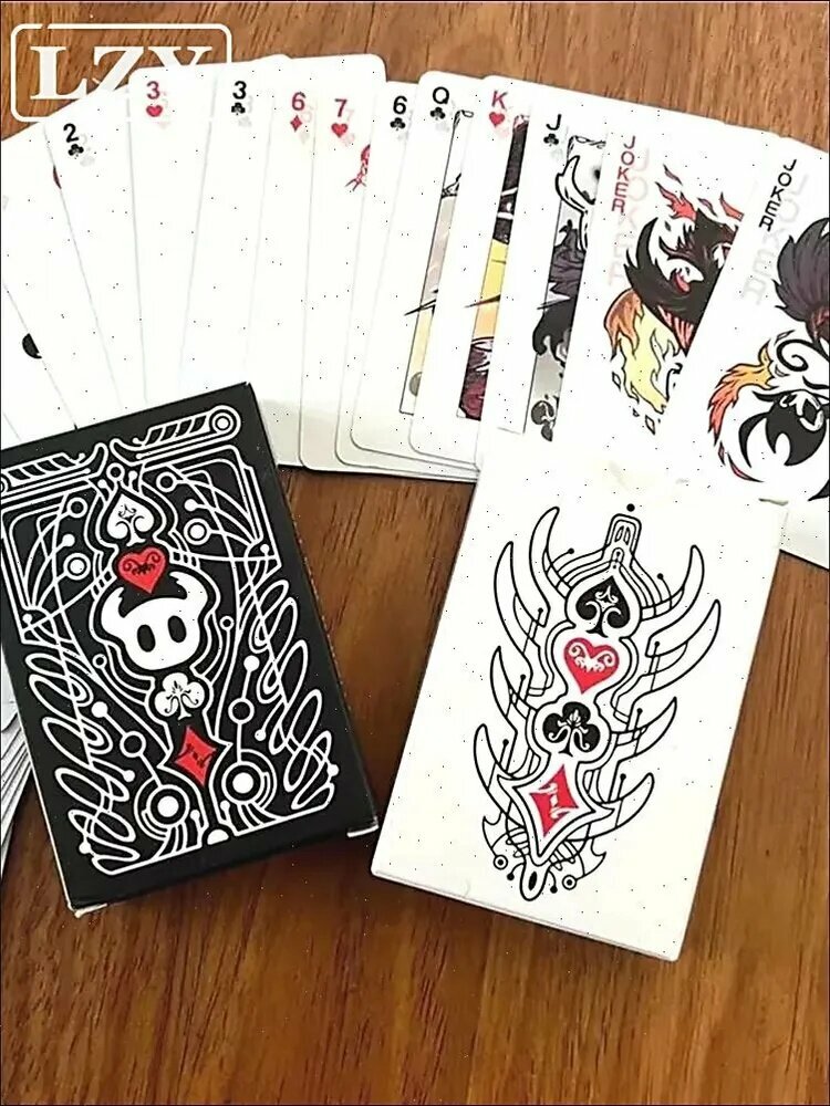 Черно-белые карты Hollow Knight Fan Art, настольные игральные карты