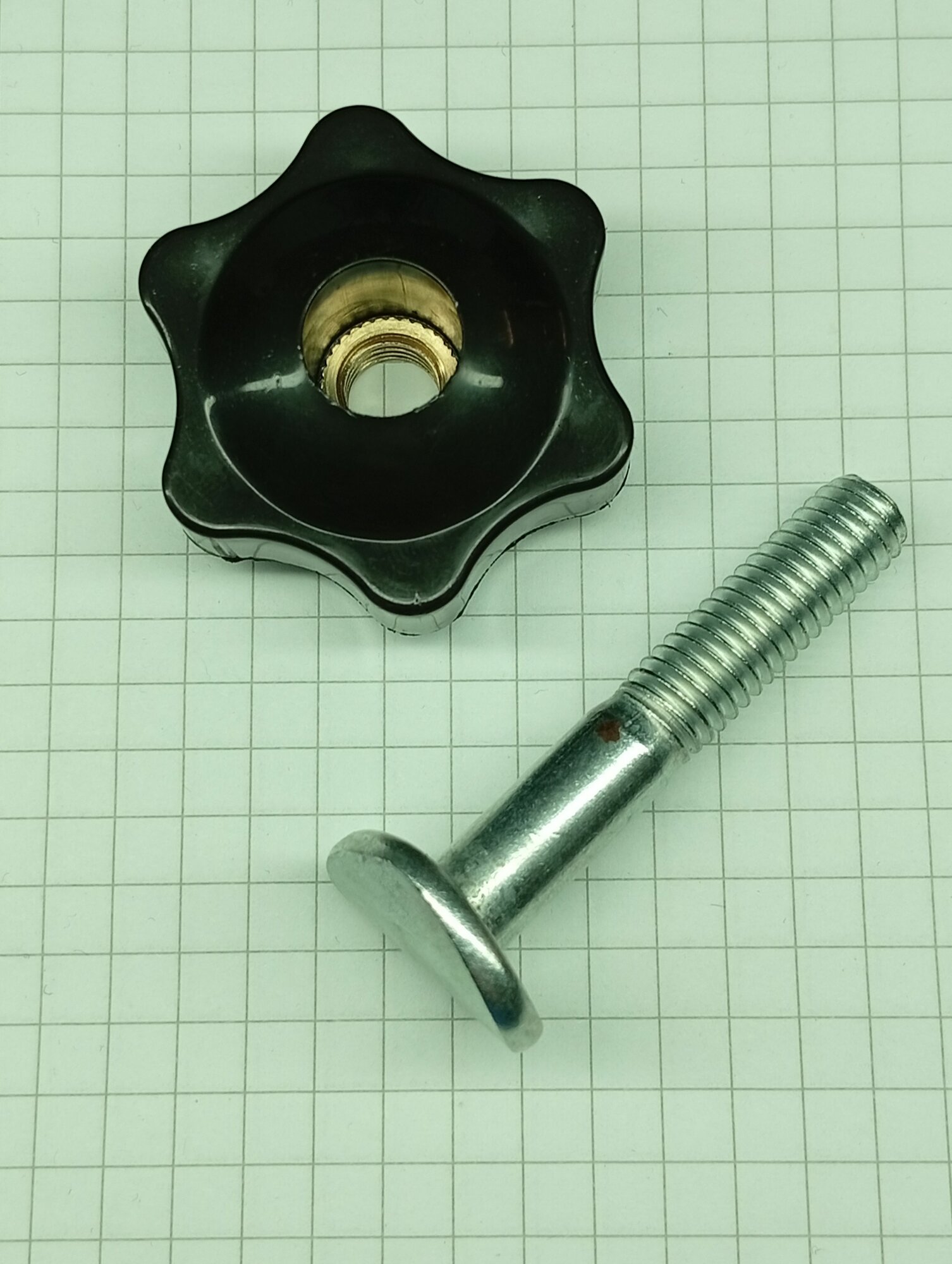 Болт М8х45 для газонокосилке + Барашковая гайка