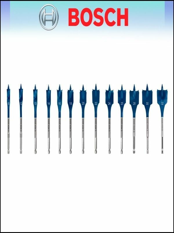 Эксклюзивный набор сверл для дерева BOSCH 2608900336 Expert Self Cutting Speed Spade предлагается в нескольких размерах