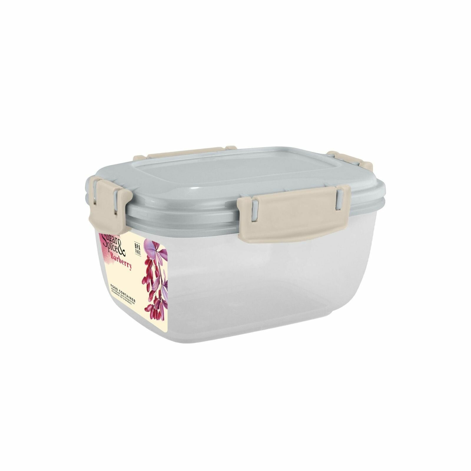 Контейнер Sugar&Spice Barberry, для продуктов, пластмассовый, объем 0.45 л, 145х107х78 мм, герметичный SE224510025