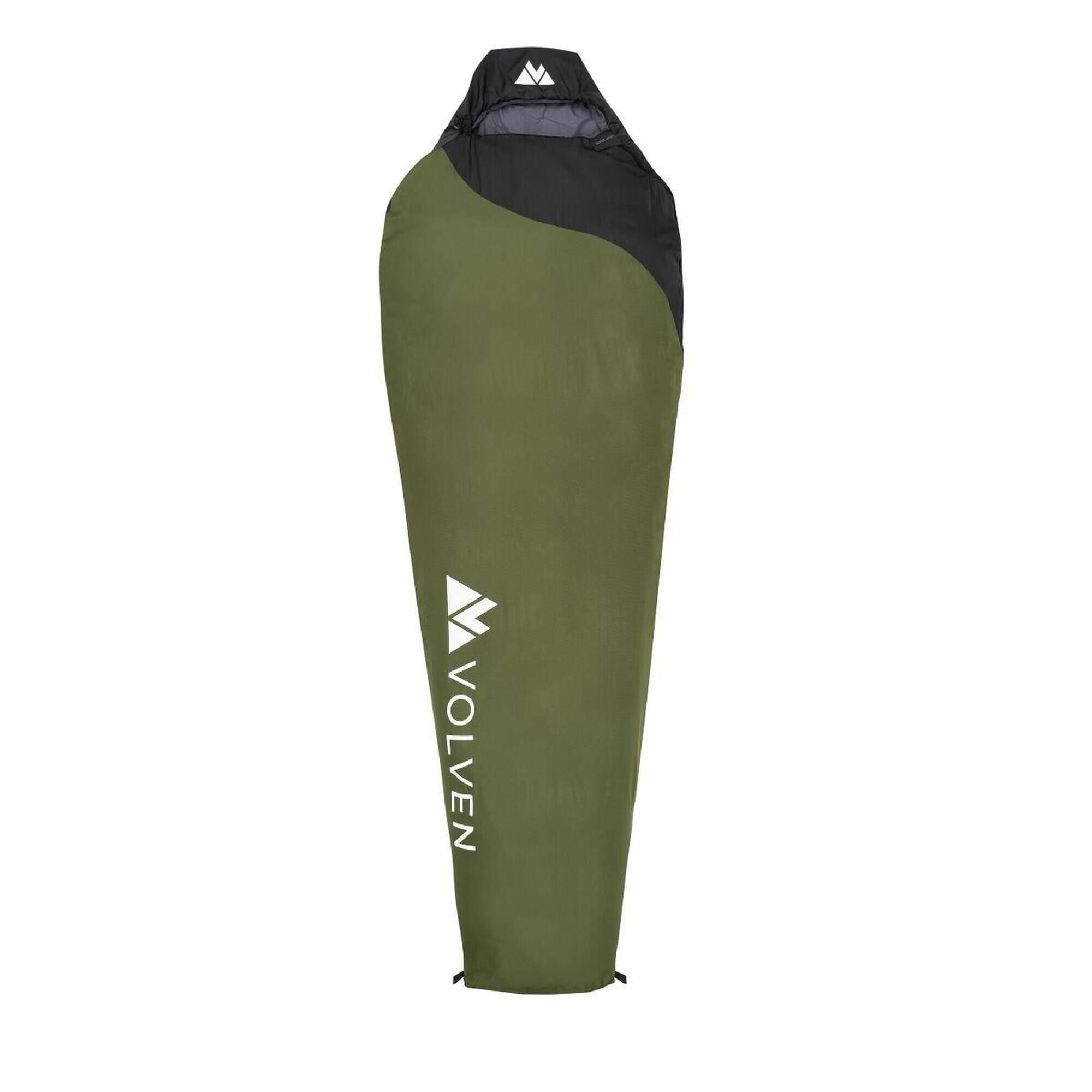 Спальный мешок Volven Superlight III для взрослых, левый, Decathlon, Цвет: Оливковый, Размер: Универсальный