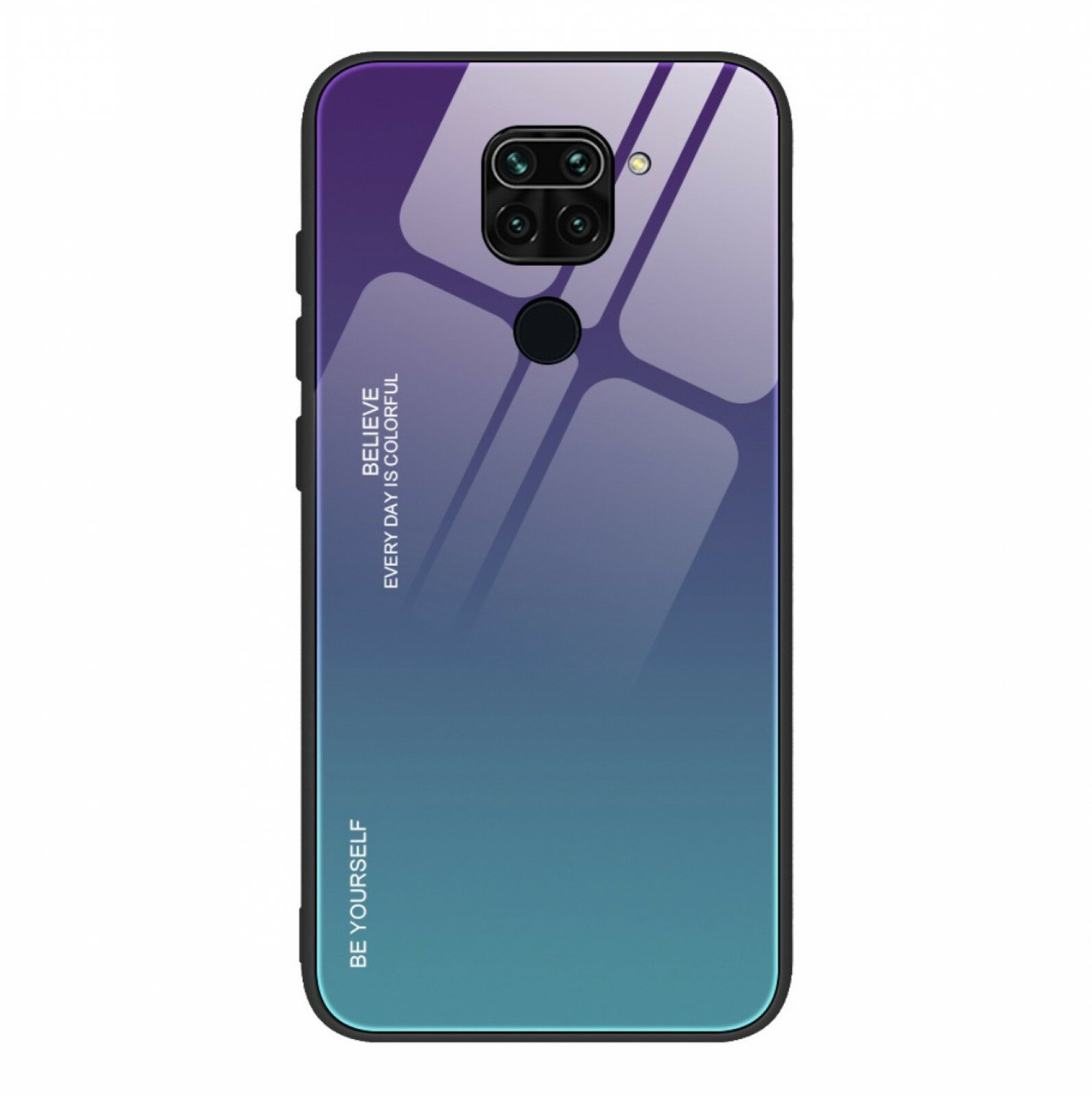 Чехол-бампер MyPads для Xiaomi Redmi Note 9S / Redmi Note 9 Pro / Pro Max стеклянный градиентный