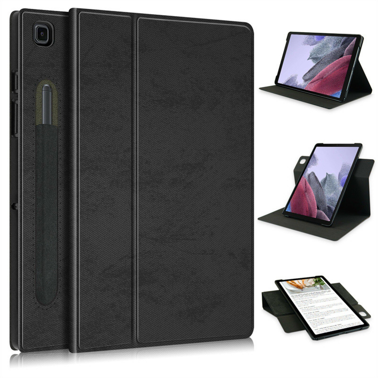 Чехол бизнес класса MyPads для Lenovo Tab P12 Pro из импортной кожи ретро черный