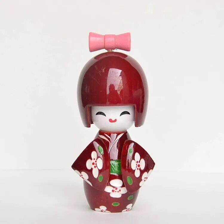 Кимоно для кукол, японские украшения кокеши, деревянные поделки, кукла 11.5x4.5 см