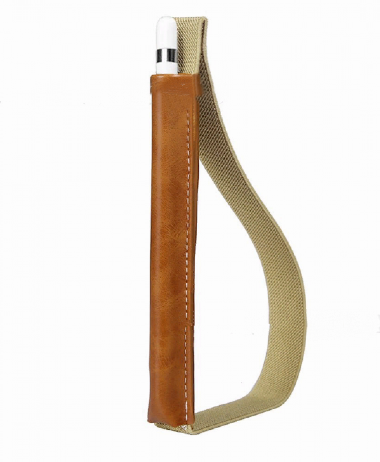 Чехол MyPads для Apple Pencil для iPad Pro 9.7" и 12.9" из натуральной кожи коричневый