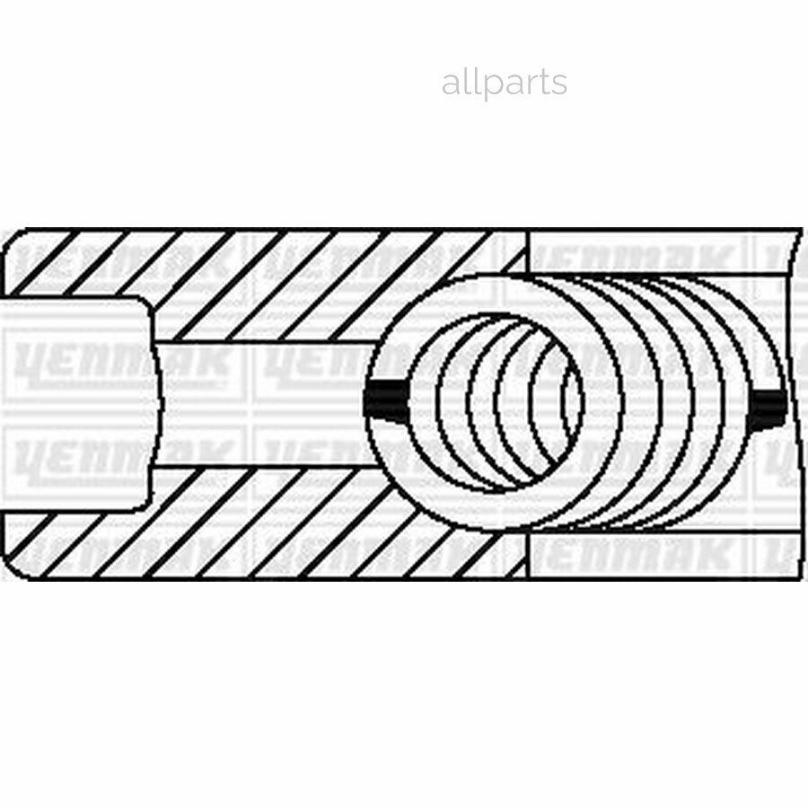 YENMAK 91-09800-050 Кольца поршневые 1 цилиндр, CITROEN / PEUGEOT / OPEL / RENAULT, =80,5, 2x2x3, 0.5