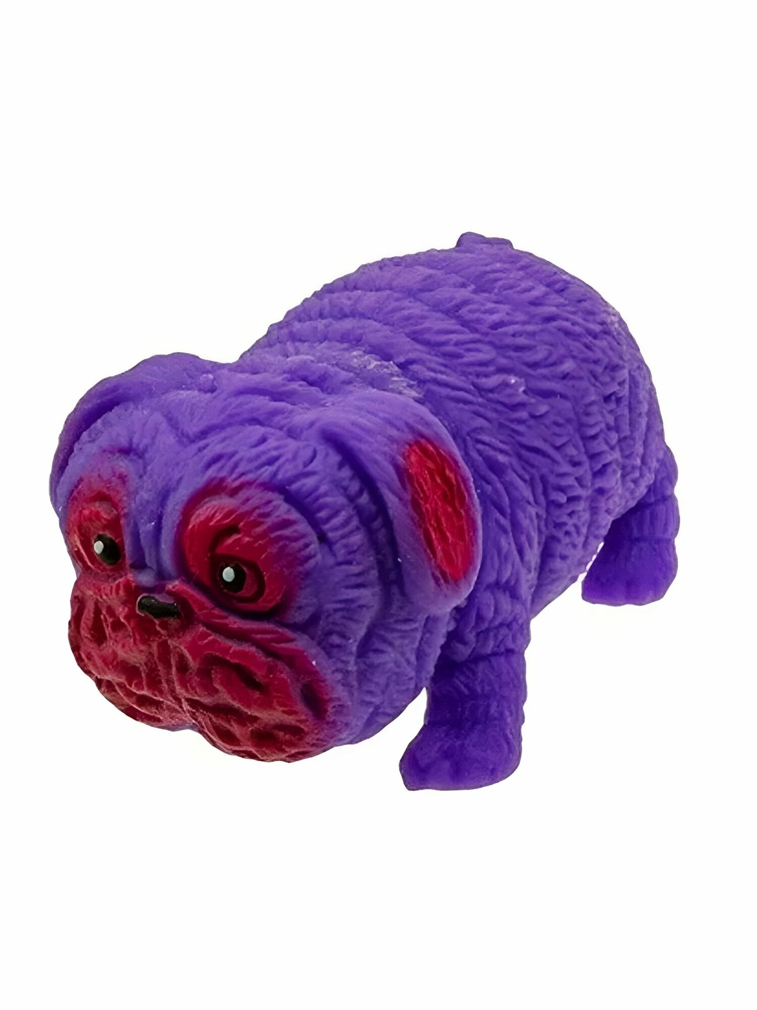 Игрушка мялка-антистресс для детей и взрослых Мопс с песком, фиолетовый