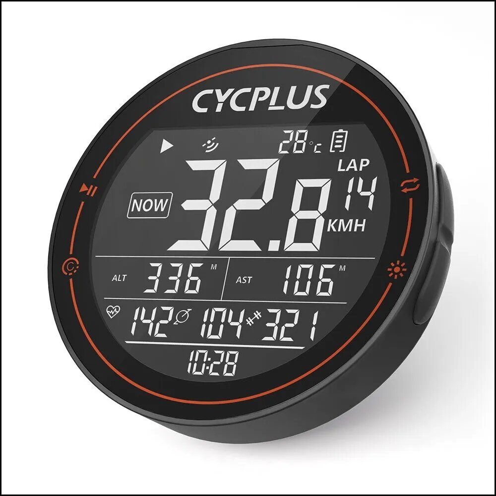 Стильный беспроводной велокомпьютер CYCPLUS M2 с подсветкой дисплея