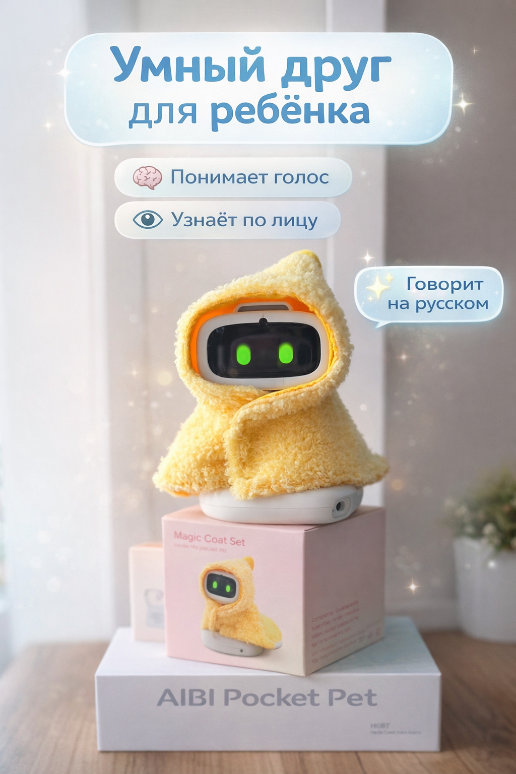 AIBI умный карманный мини робот pocket pet на русском языке со встроенным ИИ (ChatGPT)