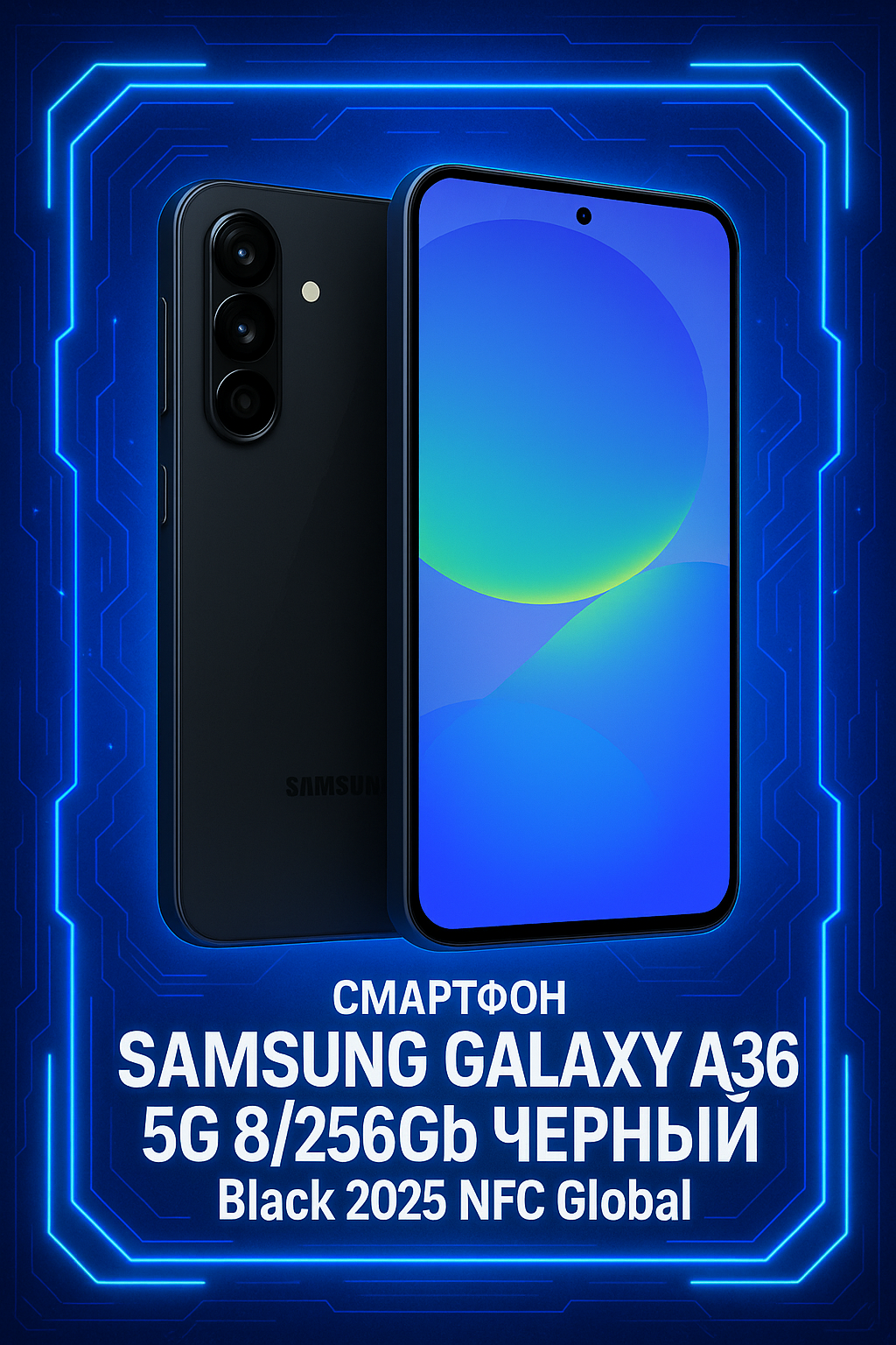 Смартфон Samsung Galaxy A36 5G 8/256Gb Черный Black 2025 NFC Global