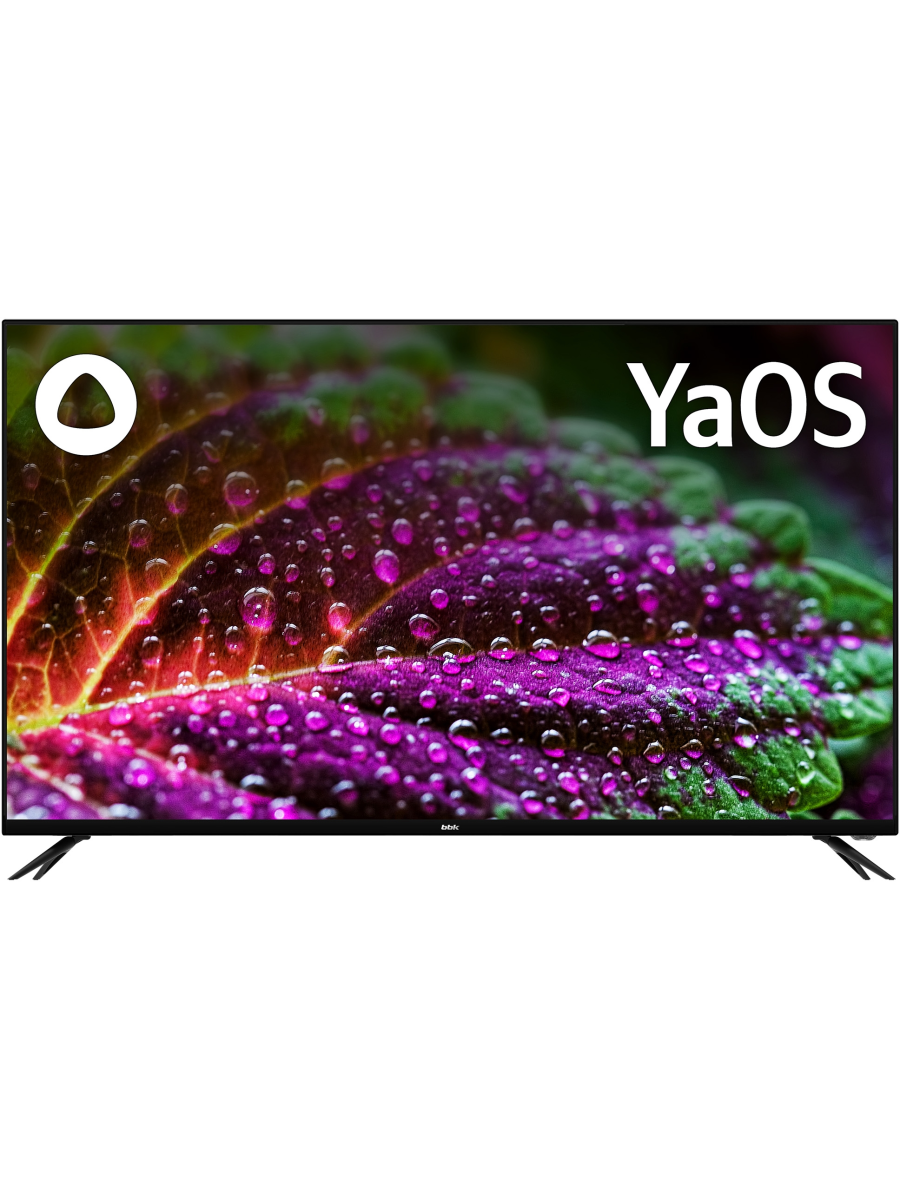 Телевизор BBK 55LEX-8219/UTS2C (B) 55" LED, 4K Ultra HD, черный, смарт ТВ, YaOS