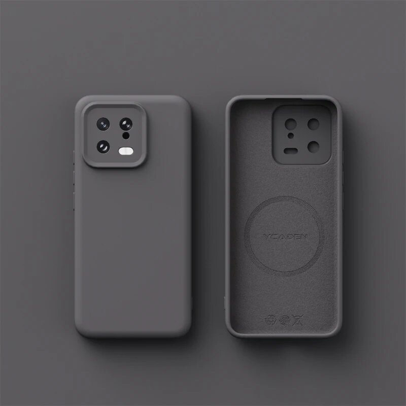 Серый силиконовый чехол на Xiaomi 12 Pro с MagSafe