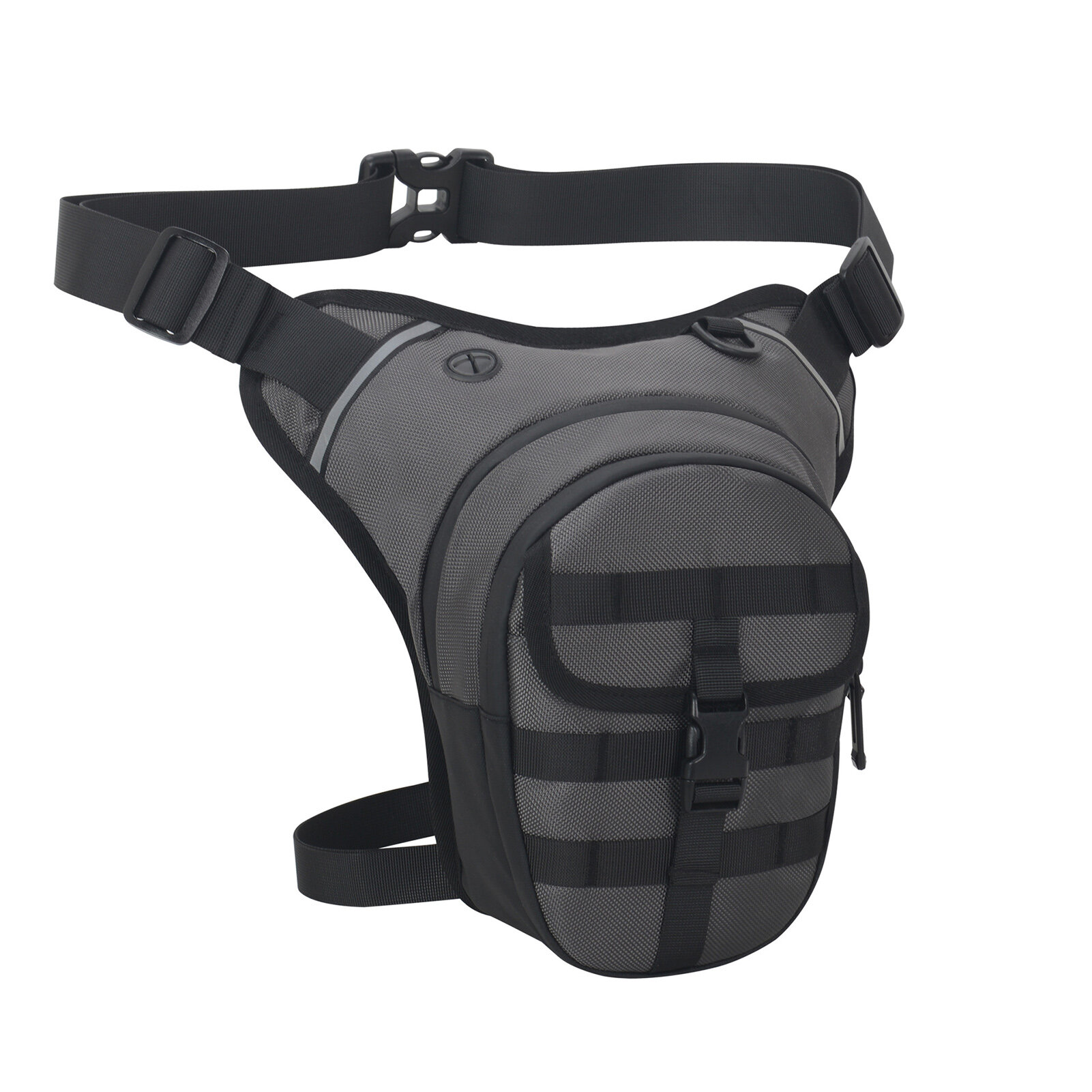 Мотоциклетная Набедренная сумка, Регулируемый Поясной ремень и Ремень для ног 35-47 дюймов, Рюкзак для приключений на открытом воздухе, Многофункциональная непромокаемая сумка для верховой езды, пеших прогулок, Городских поездок на работу Серого цвета