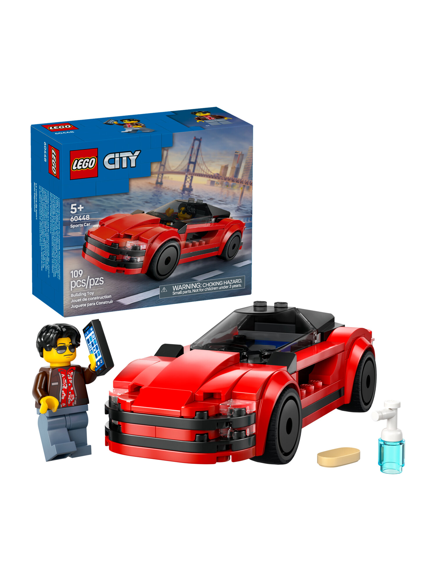 Конструктор LEGO Сity 60448 Красный спортивный автомобиль, 109 дет.