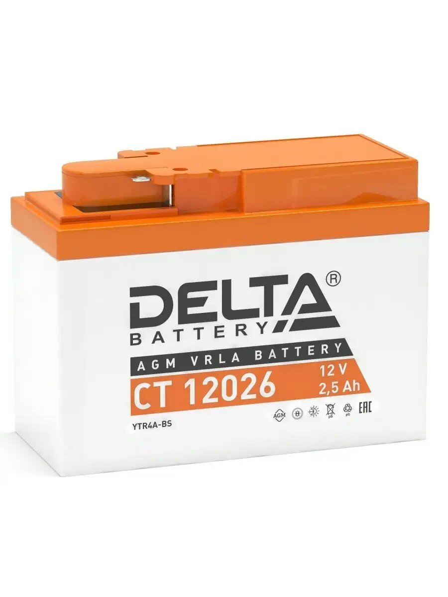 Аккумулятор для мотоцикла 12v 2,5Ah DELTA CT 12026
