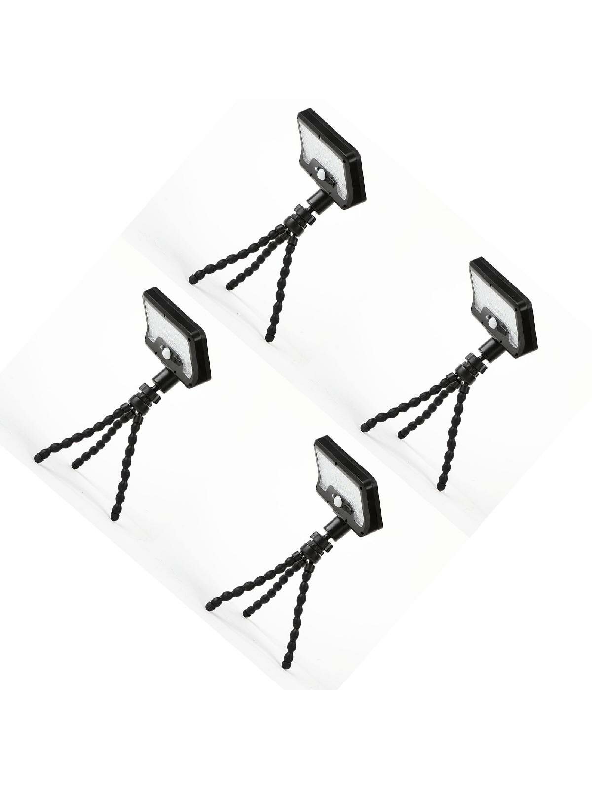 92 Ярких светодиода Солнечный наружный светильник Датчик движения с дистанционным управлением Гибкое вооружение сада